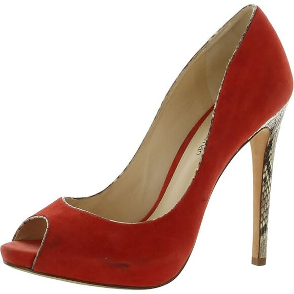 Alexandre Birman | Shoes | Alexandre Birman Womens Red Suede Snake Skin ...